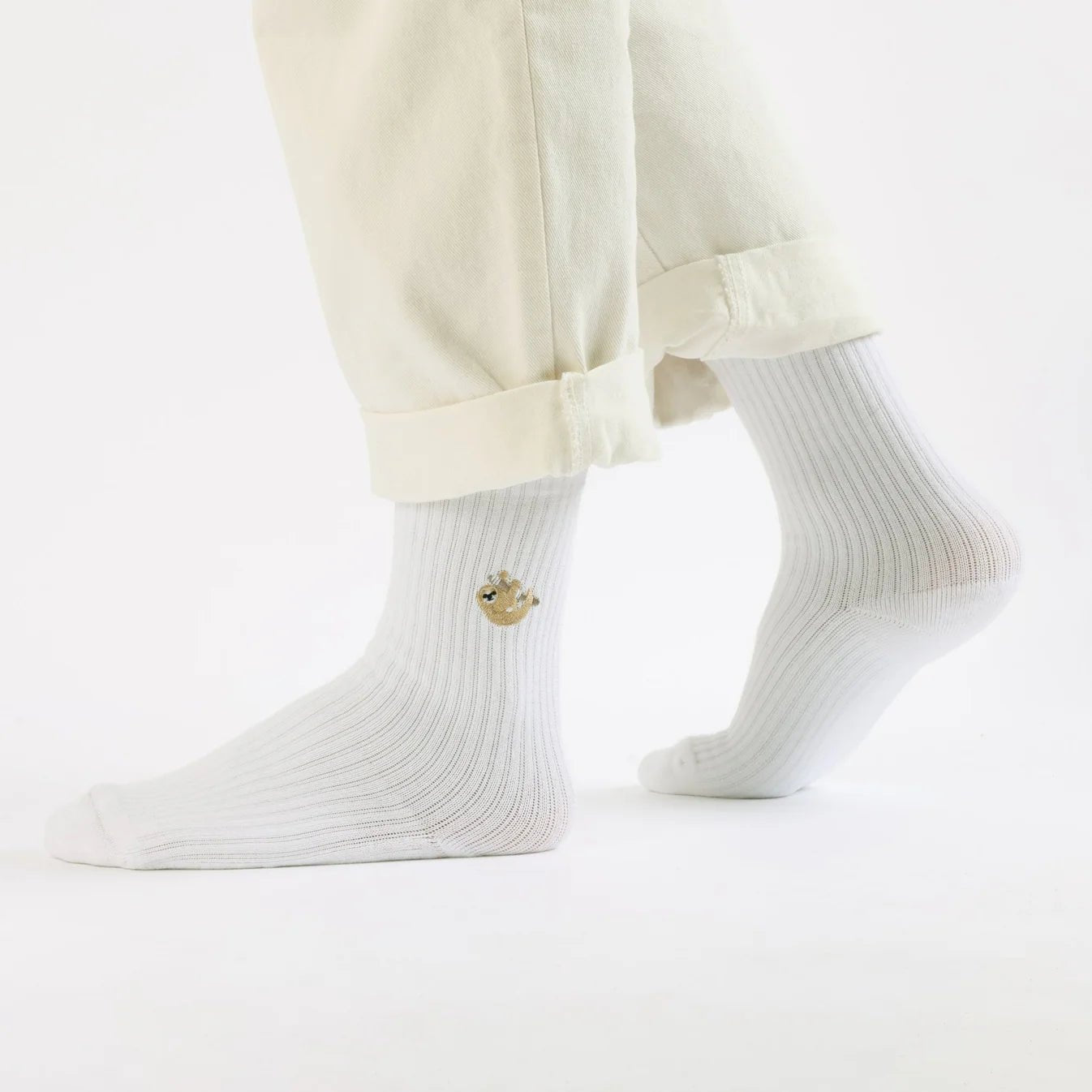 Bare Kind Save the Sloths Ribbed Bamboo Socks – Out of the Box Gifts